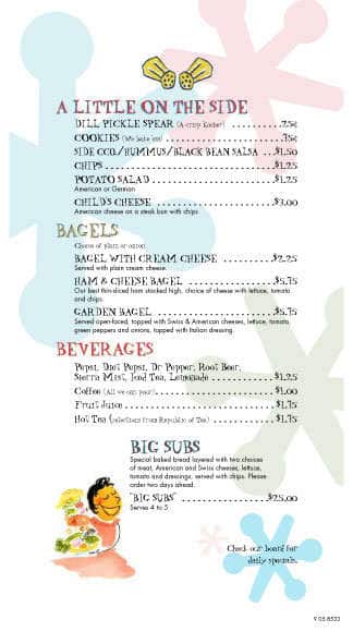 Menu at Rock-A Belly Bar & Deli, Manhattan