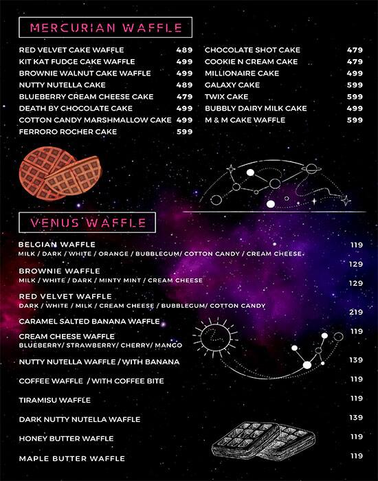 Menu at Waffle-O-Sphere, Mumbai