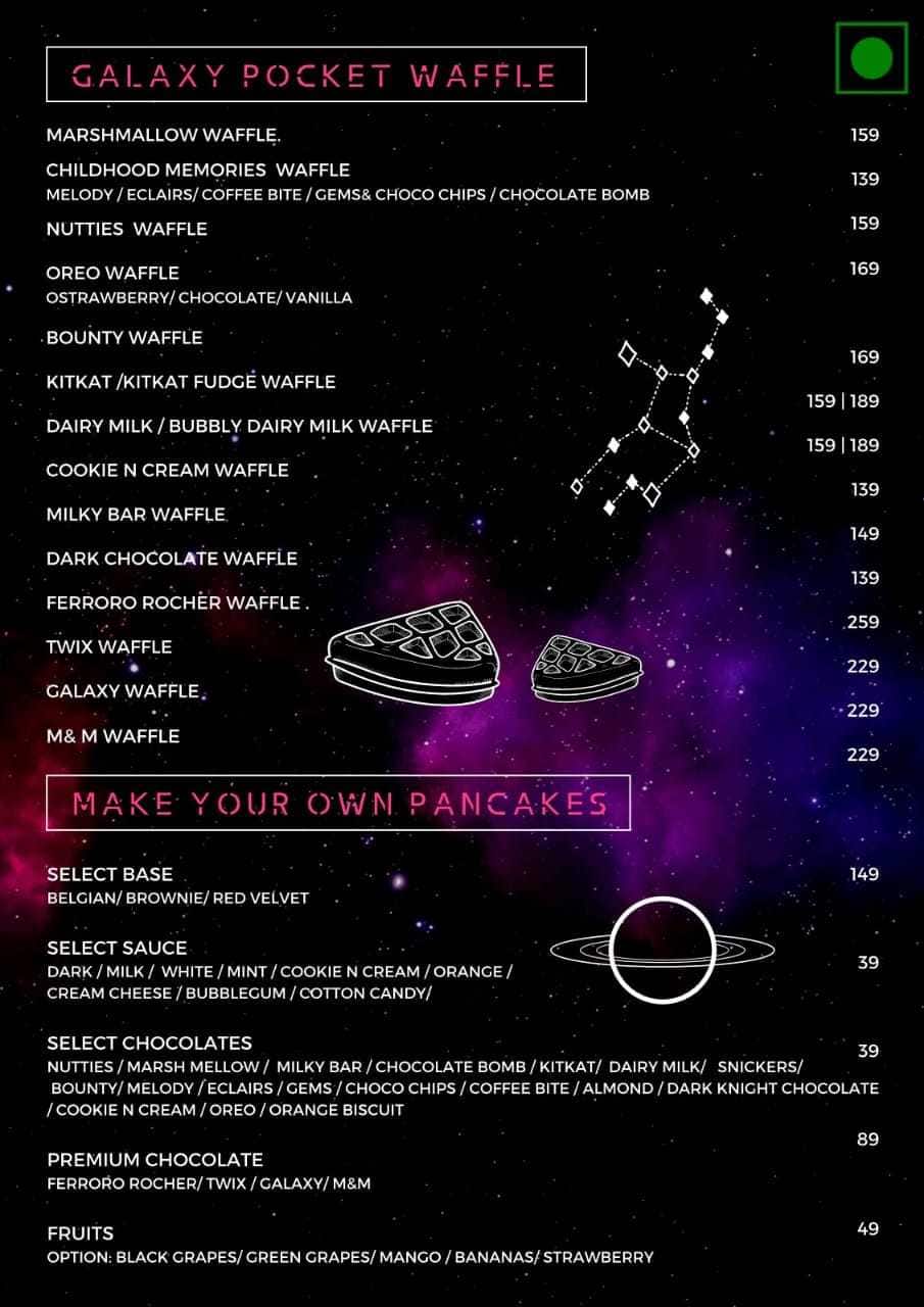 Menu at Waffle-O-Sphere, Mumbai