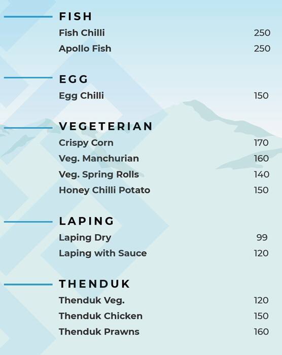 Menu at Himalayan Abode, Hyderabad