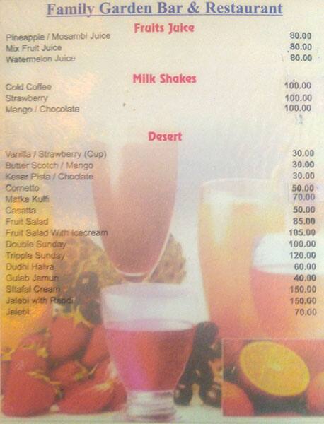Menu at Bageecha Restaurant and Bar, Pune