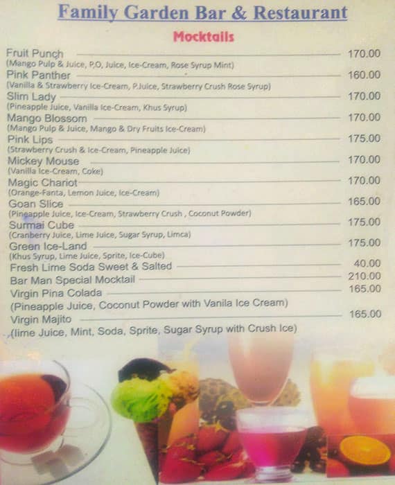 Menu at Bageecha Restaurant and Bar, Pune