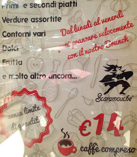 Menu da Scaramouche ristorante, Roma