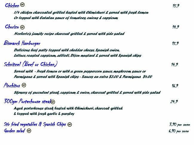 Menu at THE Blanc Seafood restaurant, Adelaide