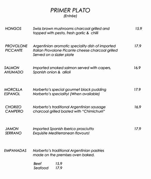 Menu at THE Blanc Seafood restaurant, Adelaide