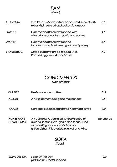 Menu at THE Blanc Seafood restaurant, Adelaide