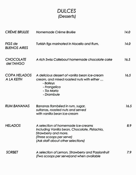 Menu at THE Blanc Seafood restaurant, Adelaide