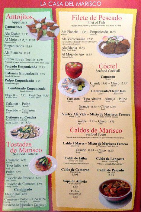 Menu at 7 Mares restaurant, Redwood City