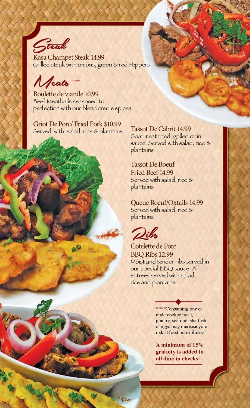Menu at Kasa Champet Restaurant and Lounge, Pembroke Pines