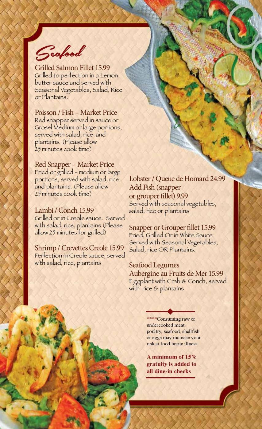 Menu at Kasa Champet Restaurant and Lounge, Pembroke Pines