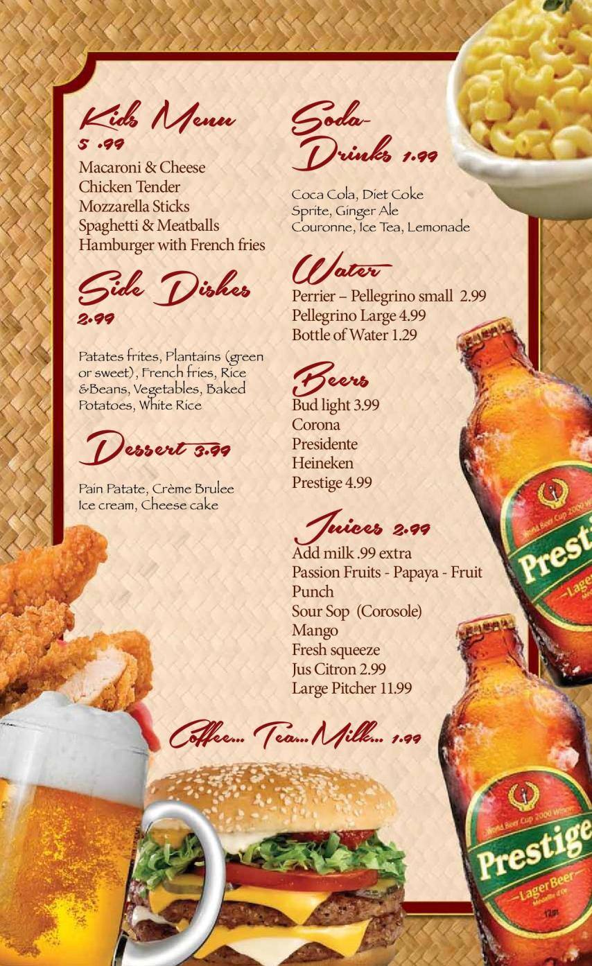 Menu at Kasa Champet Restaurant and Lounge, Pembroke Pines
