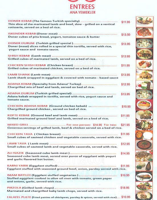 Mediterranean Turkish Grill Menu - Urbanspoon/Zomato