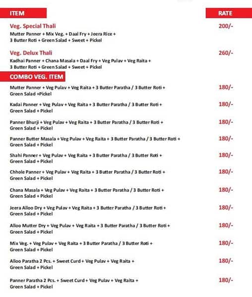 Menu of Maahi Fresh Food, Manek Chowk, Ahmedabad