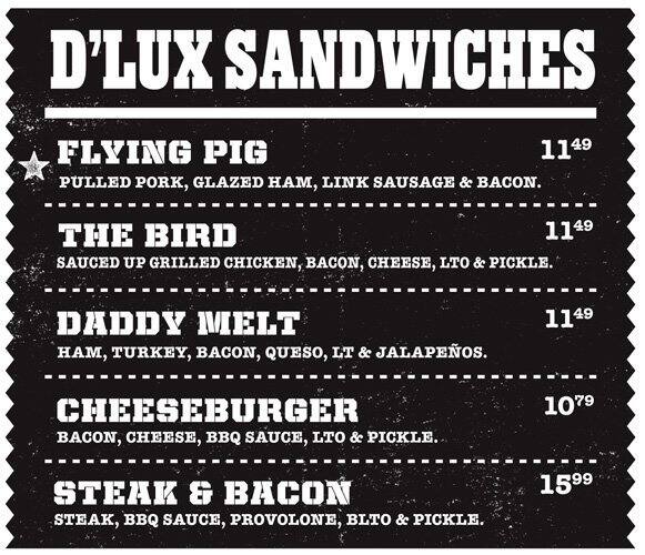 Menu at Bone Daddy's BBQ House of Smoke, Houston