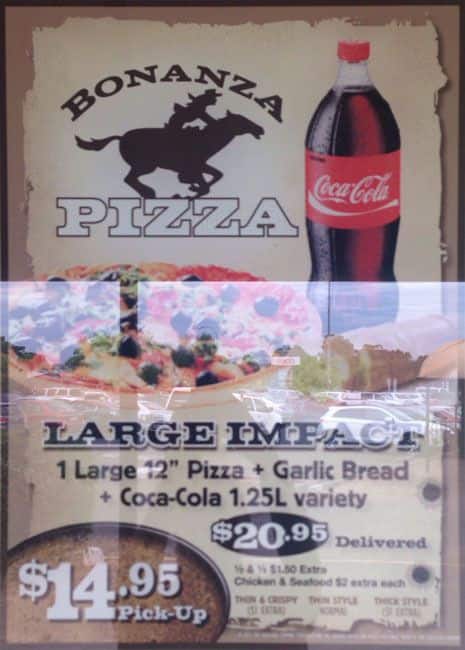 Menu at Bonanza Pizza pizzeria, Craigmore