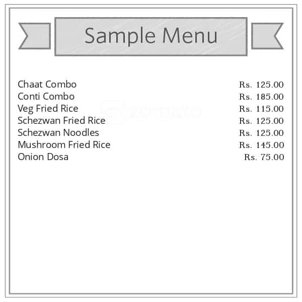 Menu of Annapoorna Mithai, SS Colony, Madurai