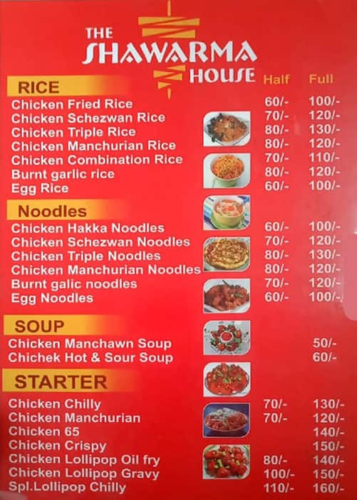 Menu of The Shawarma House, Kharghar, Navi Mumbai