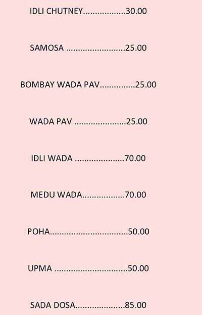 Menu of Chennai Central, Undri, Pune