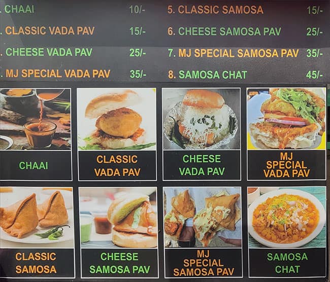 Menu of Hotel Mumbai Junction, Whitefield, Bangalore