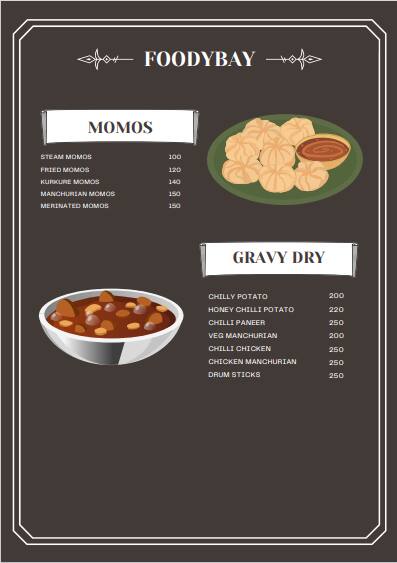 Menu of Foodybay, Sector 45, Noida