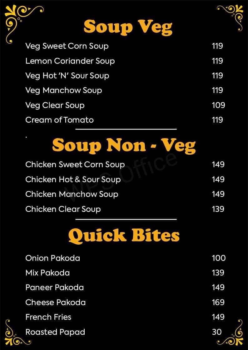 Menu of Aarambh Family Restaurant, Hadapsar, Pune