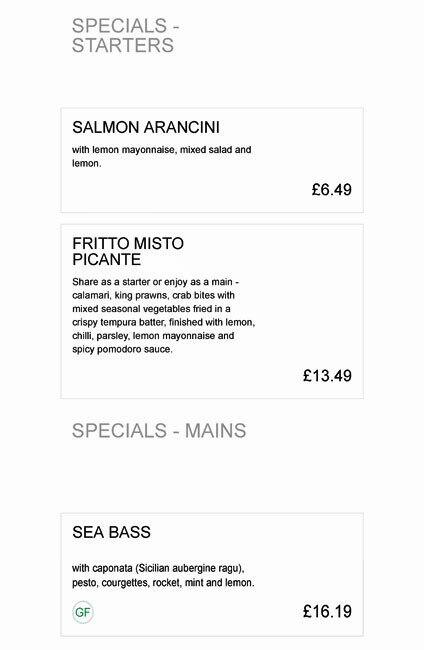 Menu at Bó Drake BBQ, London