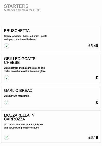 Menu at Bó Drake BBQ, London