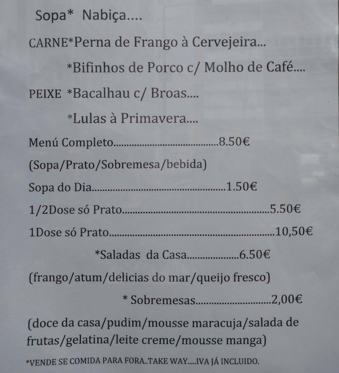 Roma Restaurante Menu, Menu de Roma Restaurante, Alvalade, Lisboa ...