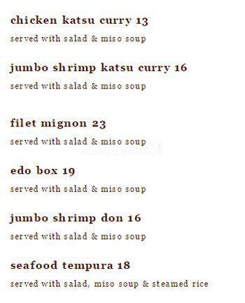 Menu at Ninki Sushi and Sake Lounge restaurant, Toronto