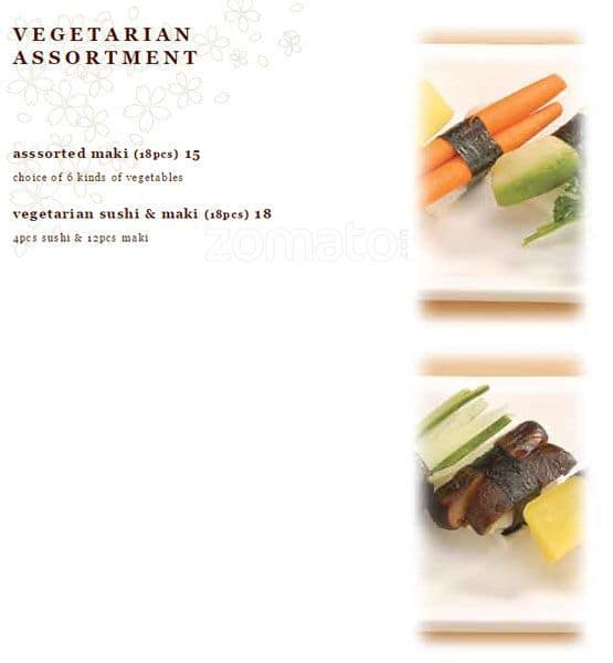 Menu at Ninki Sushi and Sake Lounge restaurant, Toronto