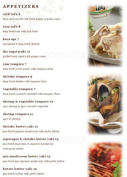 Menu at Ninki Sushi and Sake Lounge restaurant, Toronto