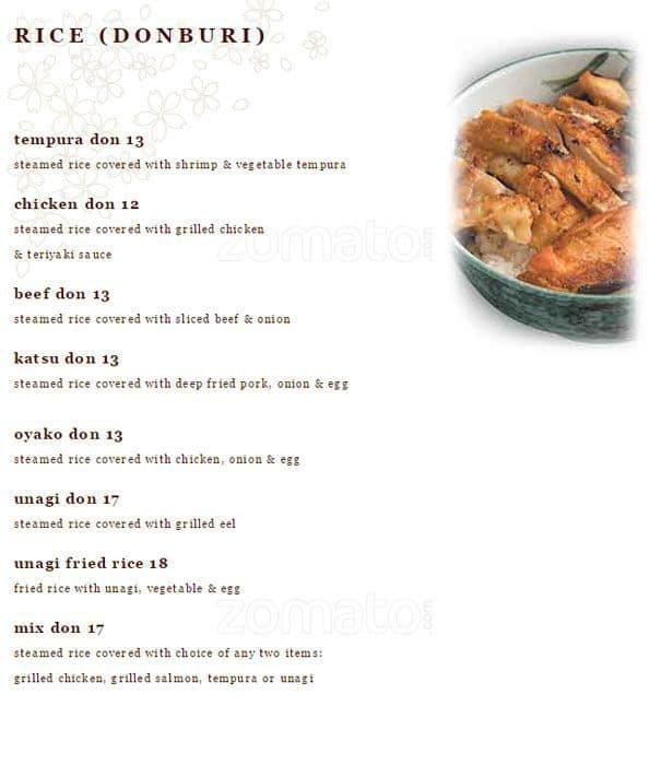 Menu at Ninki Sushi and Sake Lounge restaurant, Toronto