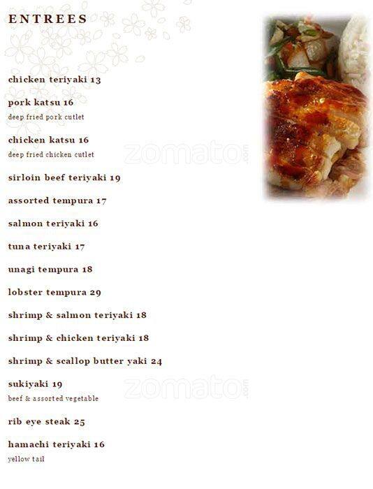 Menu at Ninki Sushi and Sake Lounge restaurant, Toronto