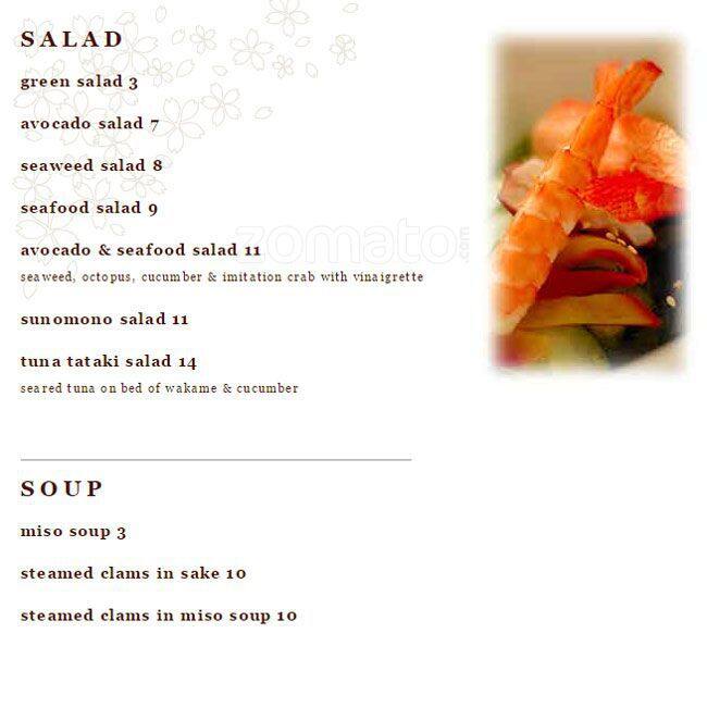 Menu at Ninki Sushi and Sake Lounge restaurant, Toronto