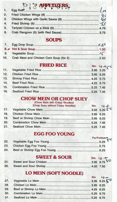 Menu at China King Super Buffet restaurant, Dallas, W Northwest Hwy #511