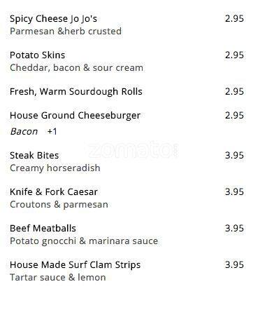 Menu at Ringside steakhouse, Portland, W Burnside St
