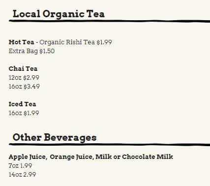 Menu at Good Harvest Market cafe, Pewaukee