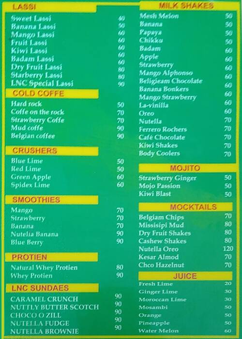 Menu at THE LASSI CORNER, Bengaluru, First Floor
