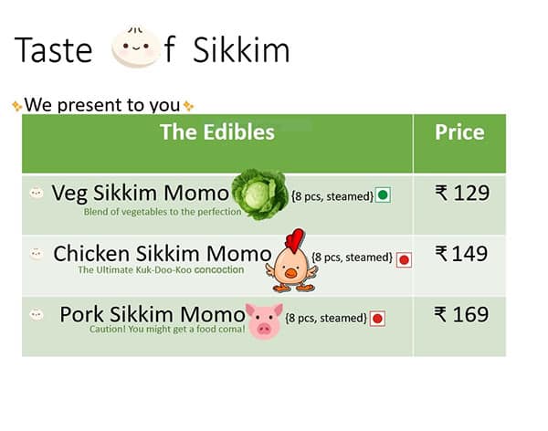 Menu of Taste Of Sikkim, Vile Parle East, Mumbai