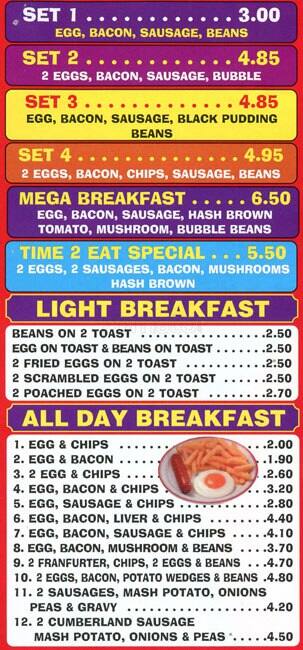 Menu at Deli-Licious Café cafe, London, 136 High Rd