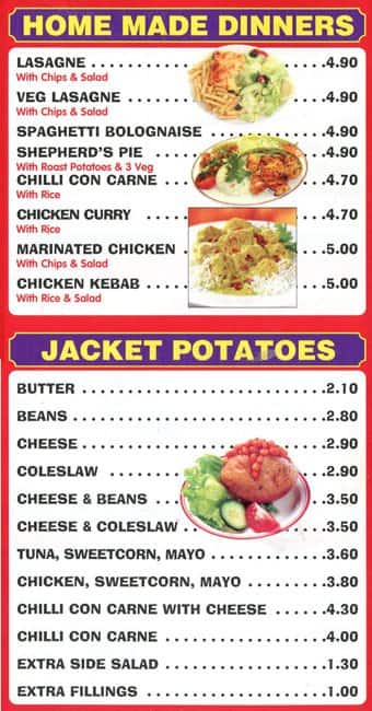 Menu at Deli-Licious Café cafe, London, 136 High Rd