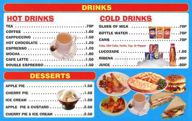 Menu at Deli-Licious Café cafe, London, 136 High Rd