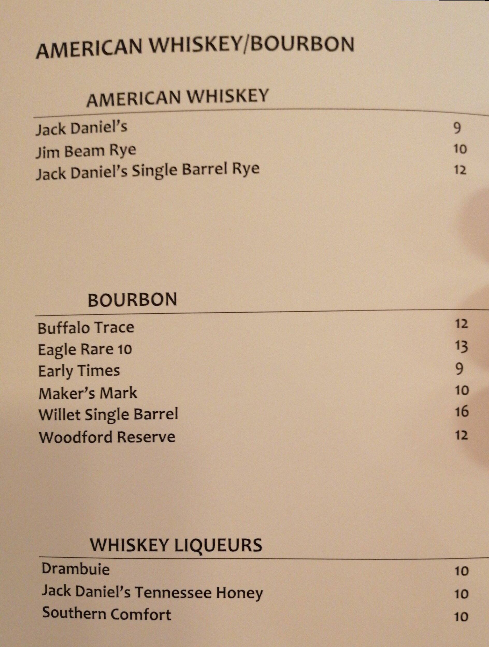 Menu at My Bar, Auckland, 12 Durham St E