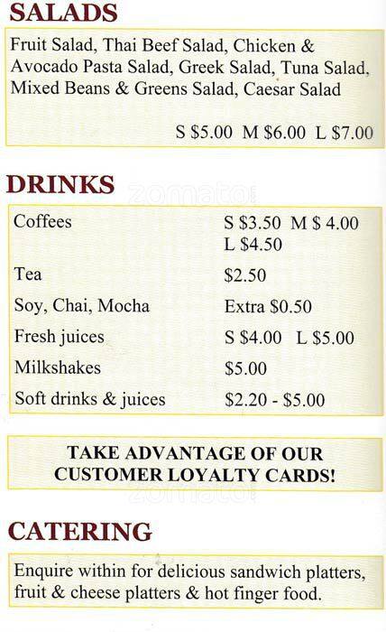 Menu at Cafe 71, Moorabbin Airport