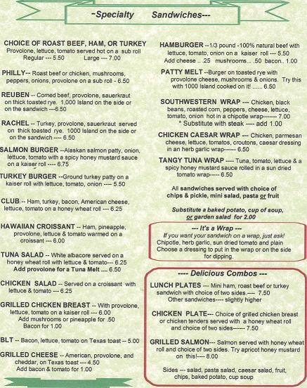Boston's Restaurant Menu, Menu for Boston's Restaurant, Crossville ...