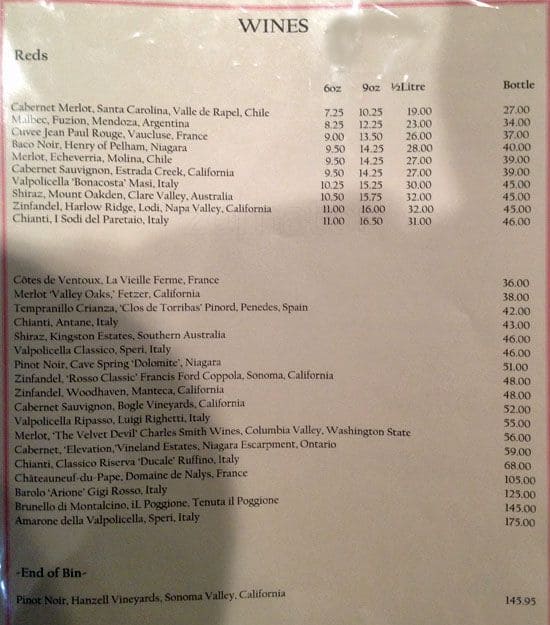 Menu at Stone House Restaurant, Burlington