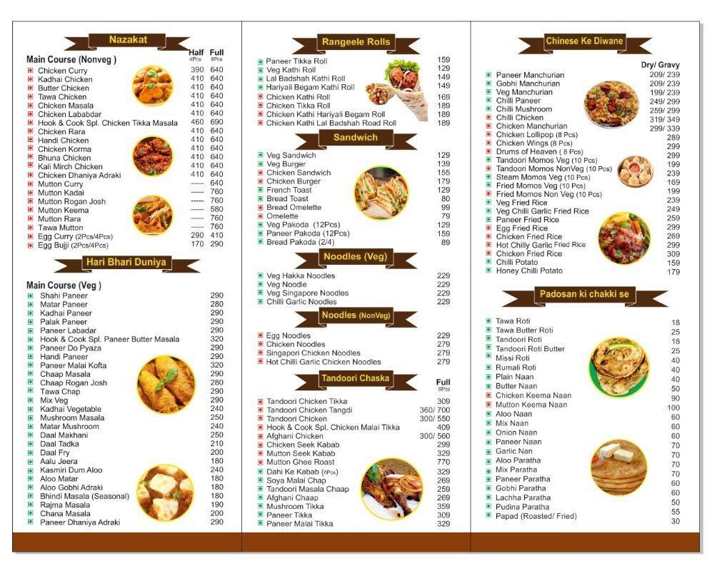 Menu of Absolute Food Service, Sector 72, Noida