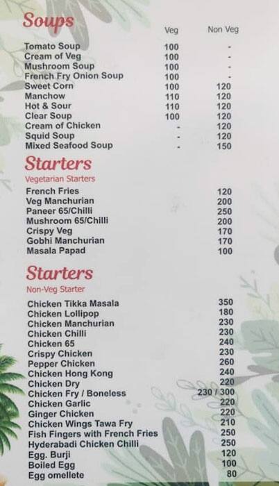 Menu at The Orient Kitchen and Bar, Margao