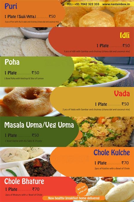 Menu at Nasta InBox, Gurugram