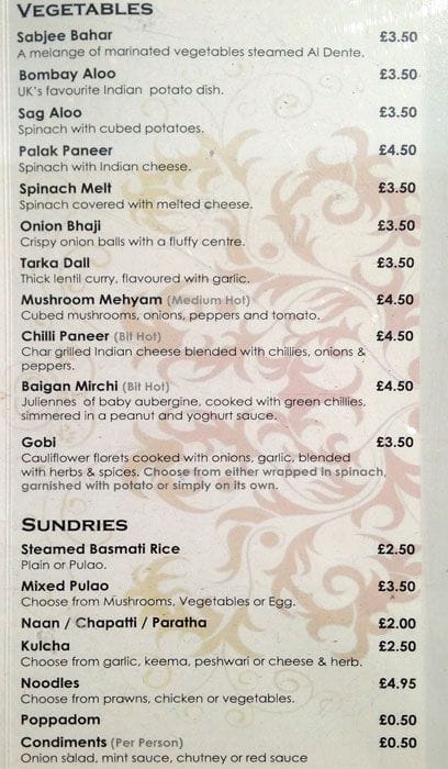 Menu at India Grill restaurant, Loughton, 159a High Rd